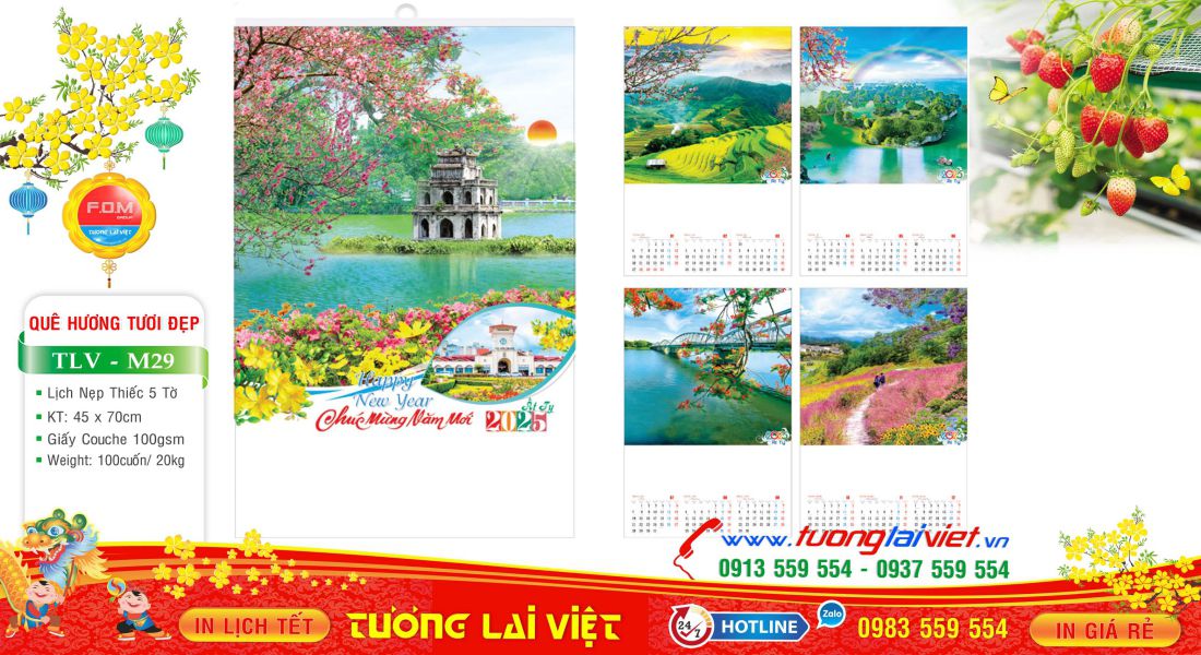 Mẫu Lịch Tờ Thắng Cảnh » In TLV ☝️