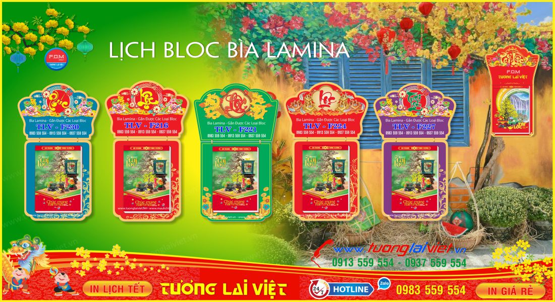 Mẫu Lịch Tết Bloc Laminate » In TLV ☝️